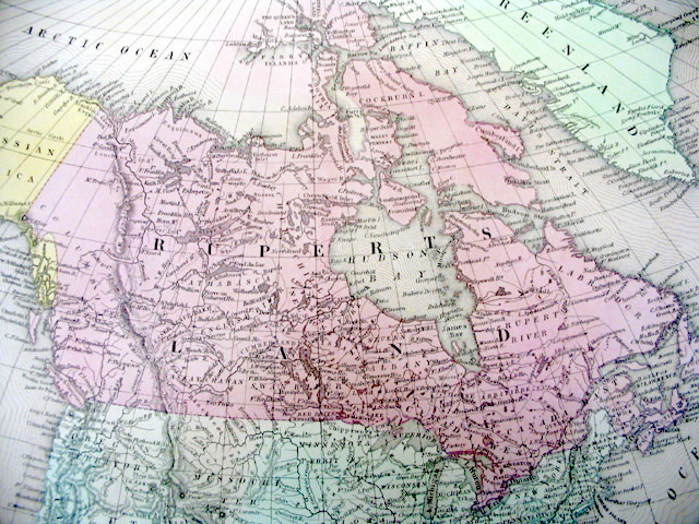Photo - Sir Sandford Fleming - Map of North America in 1850